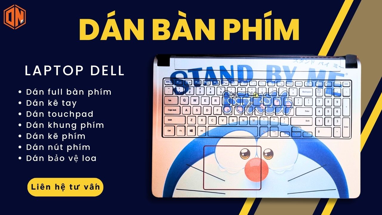 Dán bàn phím laptop DELL - Skin laptop thiết kế theo yêu cầu