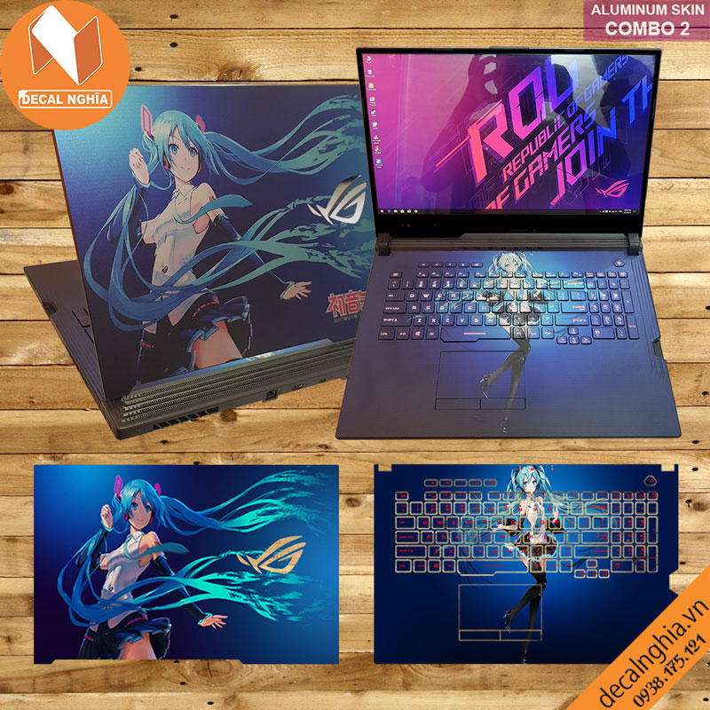 Aluminum skin dán laptop Asus ROG Strix G731G