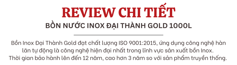 Bồn nước inox Đại Thành Gold