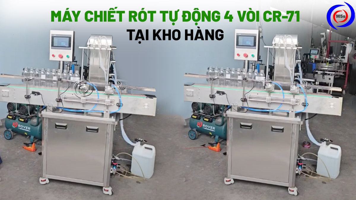 Máy chiết rót 4 vòi tự động CR-71 chất lượng cao cấp