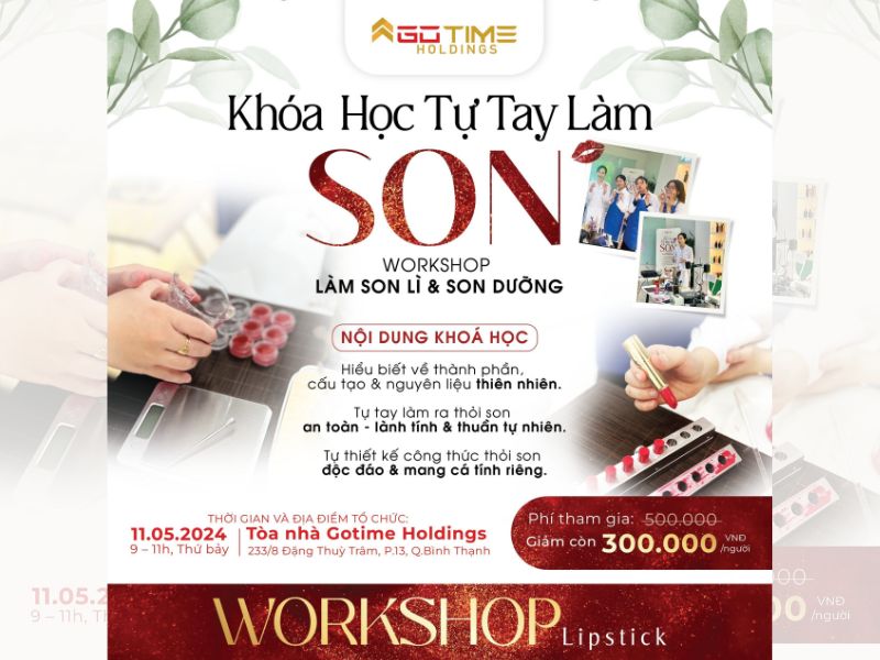 Hazel tổ chức Workshop - Khóa học tự tay làm son
