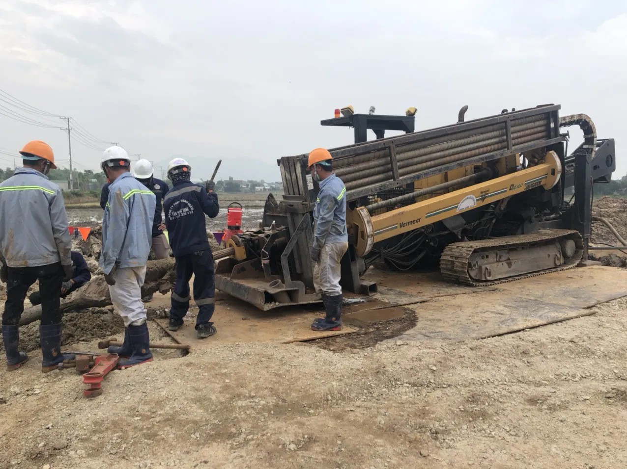 Công nghệ thi công robot khoan ngang qua đường