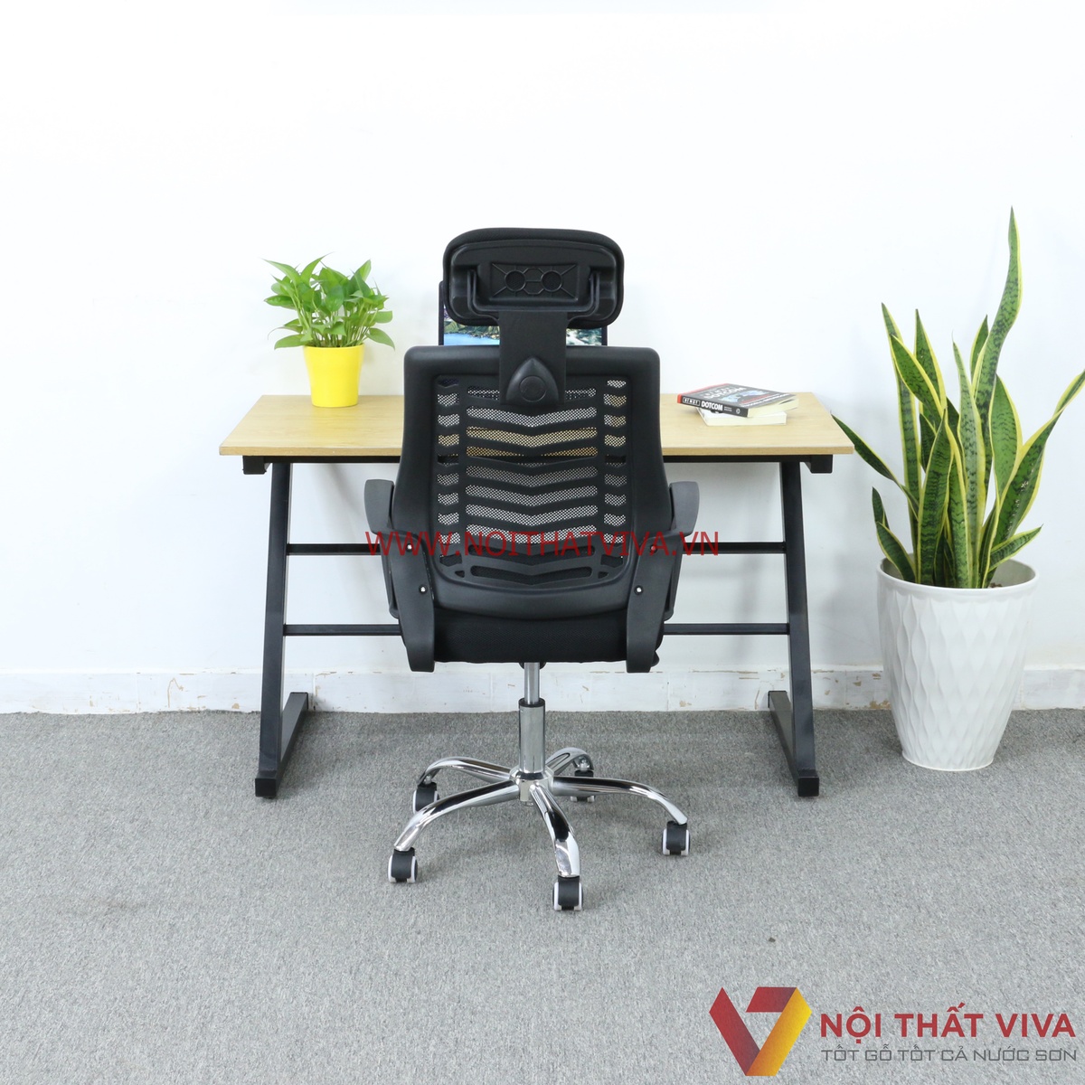 Bàn Gamming Chữ Z Gỗ MDF Màu Sồi Chân Sắt Bền Đẹp Giá Rẻ