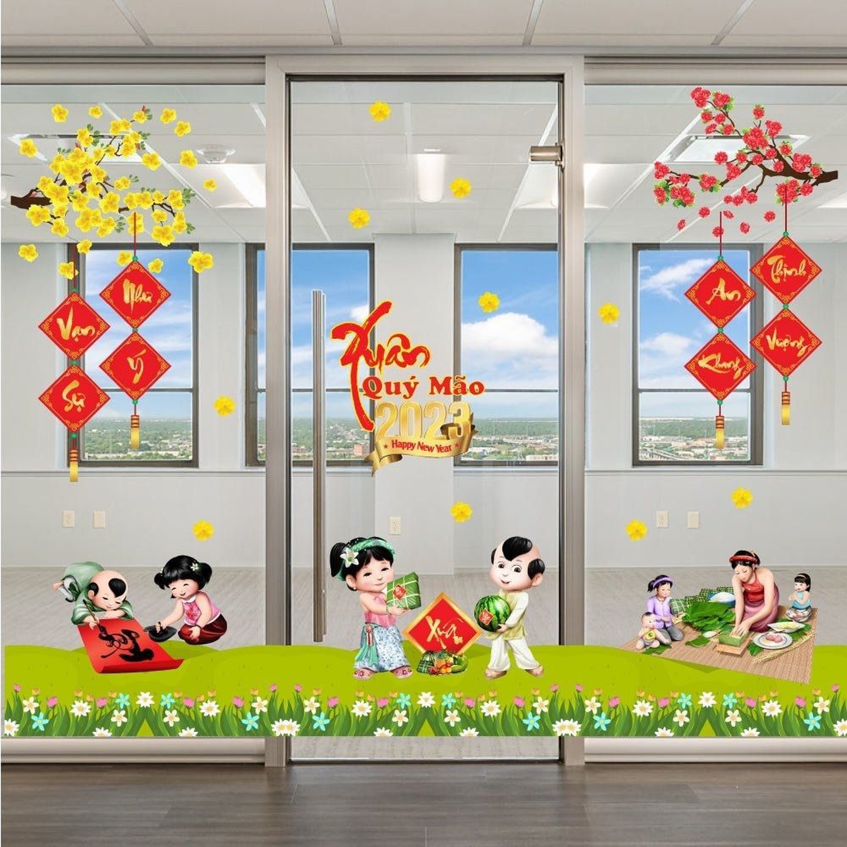 55+ Cách trang trí tết văn phòng 2026 đẹp, tiết kiệm chi phí nhất