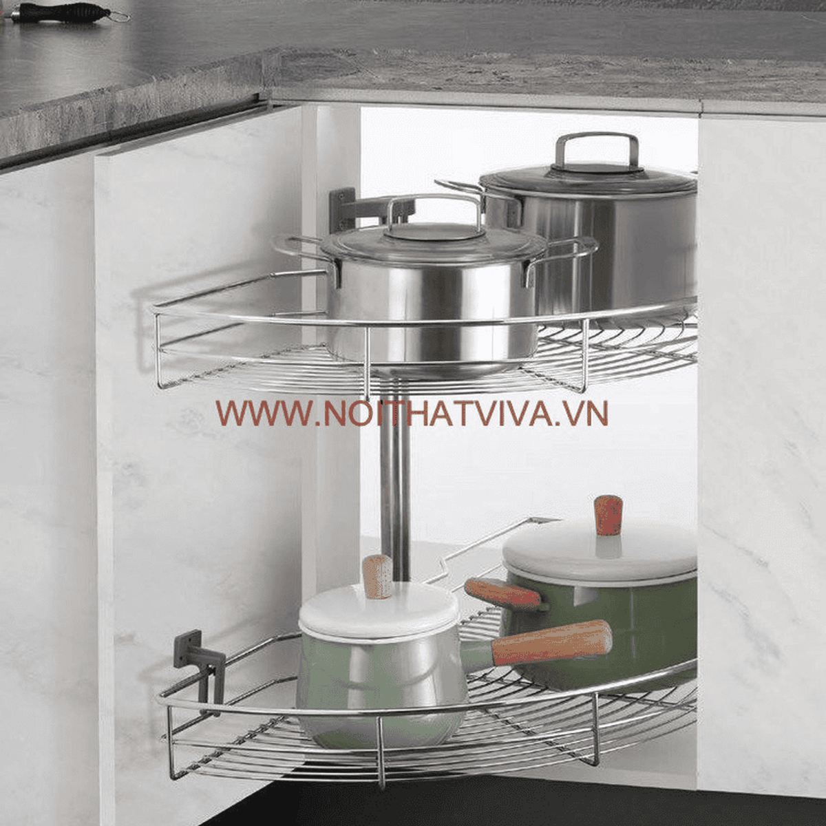 Tổng hợp 3 loại mâm xoay góc tủ bếp thịnh hành - Kích Thước và Báo Giá