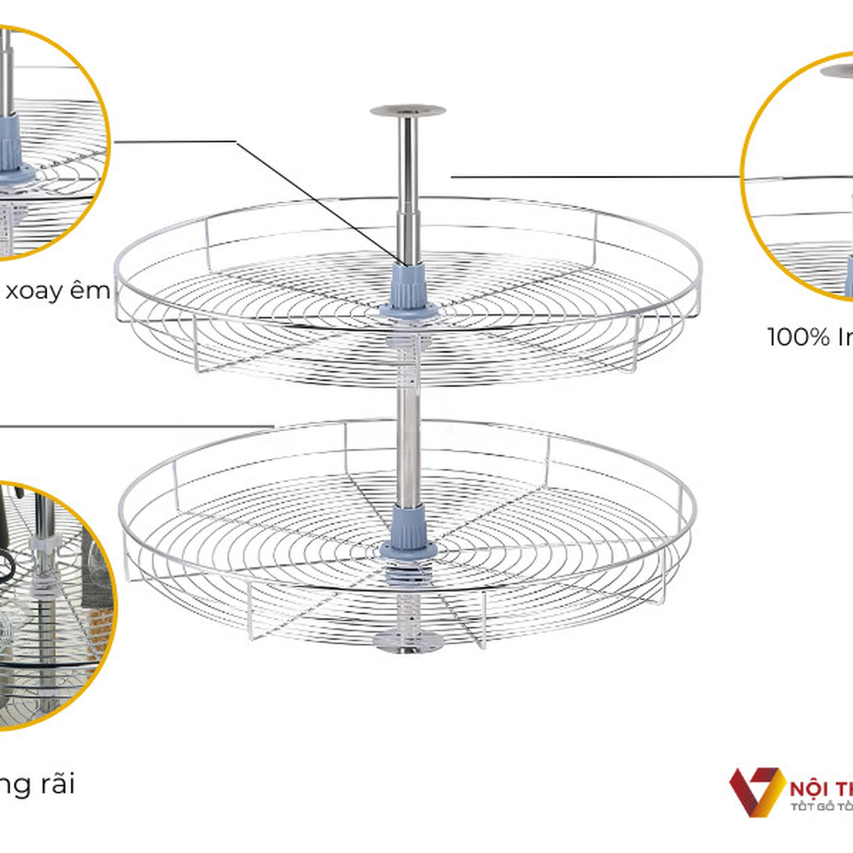 Tổng hợp 3 loại mâm xoay góc tủ bếp thịnh hành - Kích Thước và Báo Giá