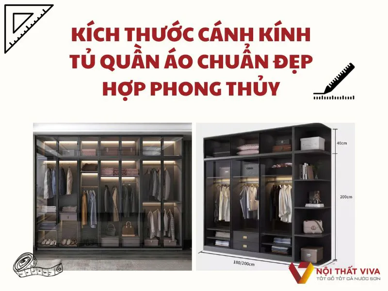 Decor Đẹp Với Kích Thước Cánh Kính Tủ Quần Áo Chuẩn, Hợp Phong Thủy