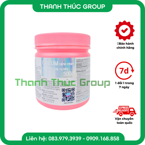 KEM Ủ TÊ HÀN QUỐC CHEUM CAINE CREAM LIDOCAINE 10,56%