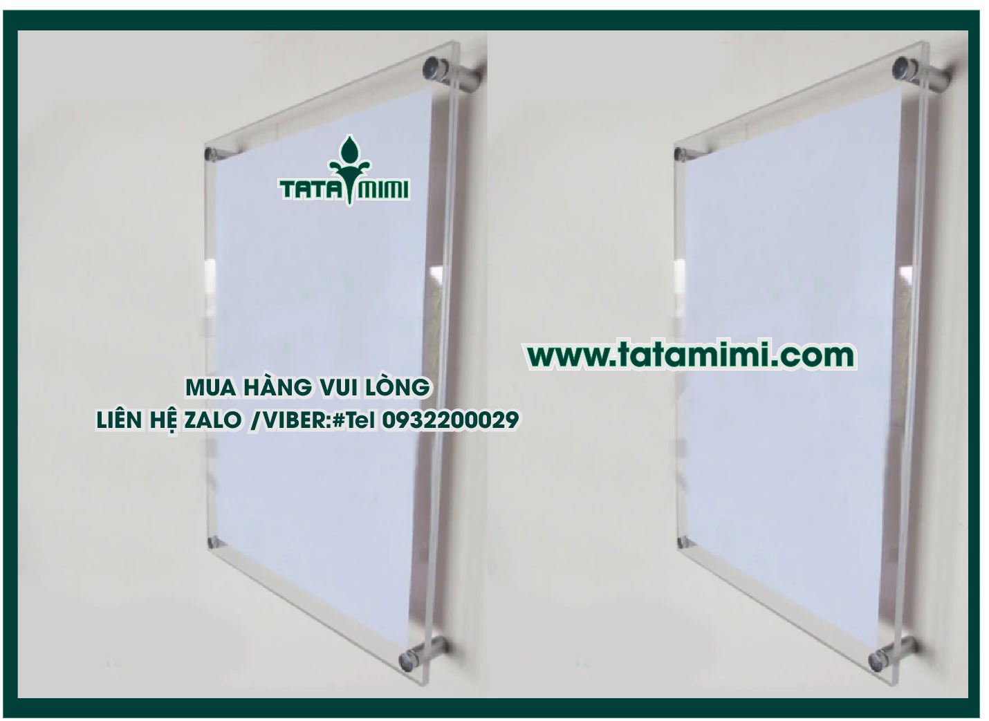 Khung mica treo tường khổ A0-A1-A2-A3-A4