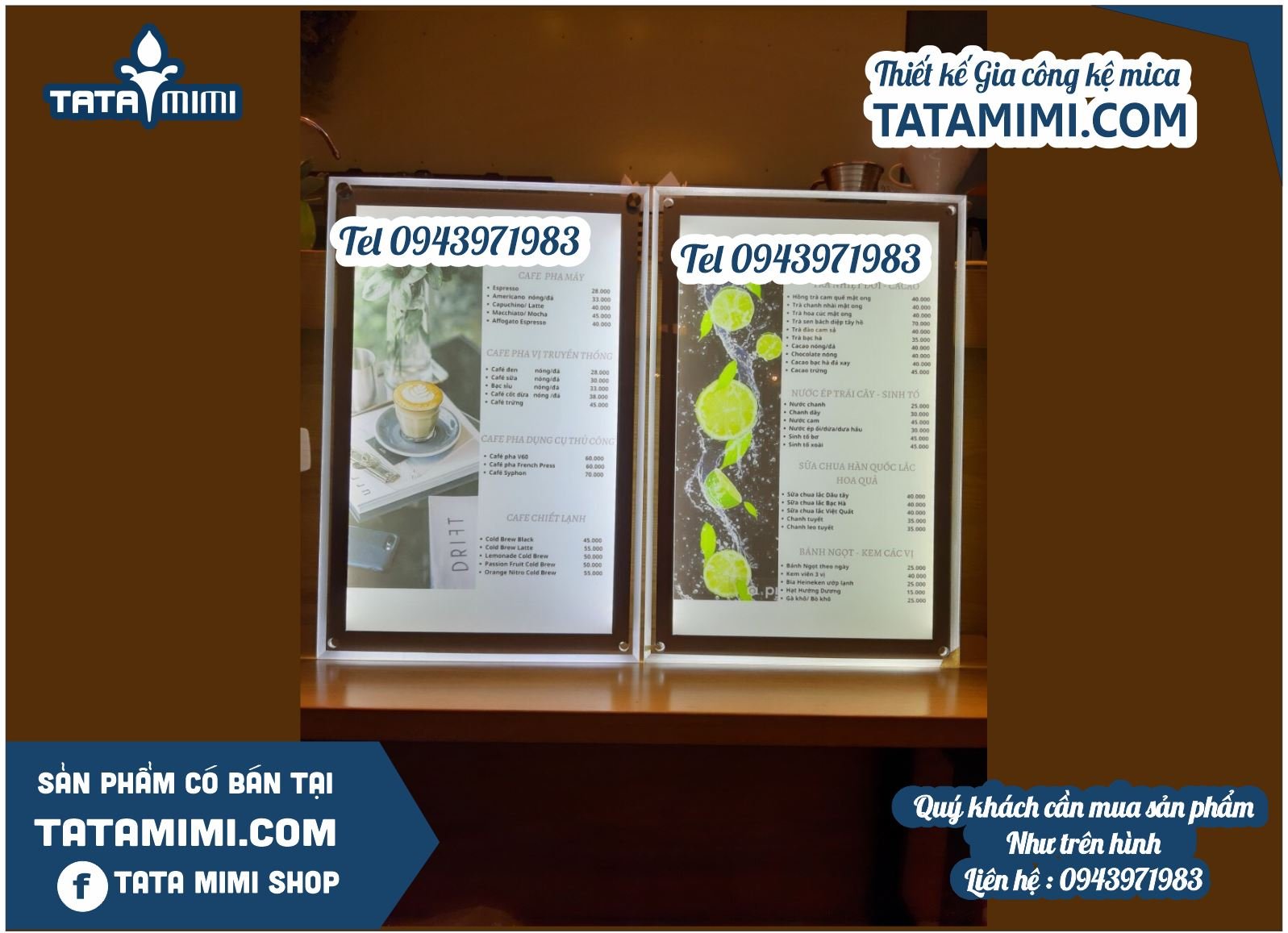 Biển tranh trong khung led các kích thước tại Tatamimi.com