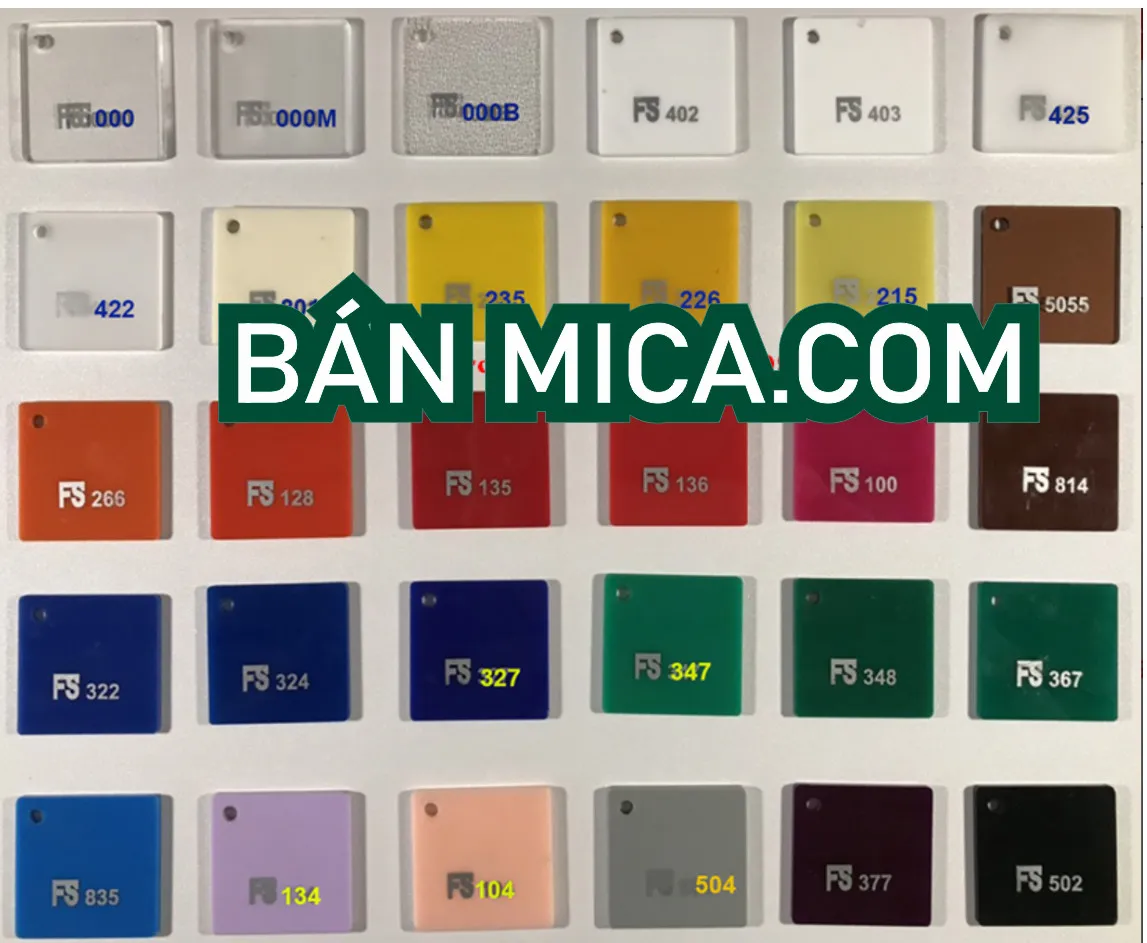 Bảng màu mica có tổng bao nhiêu màu tại Tatamimi.com