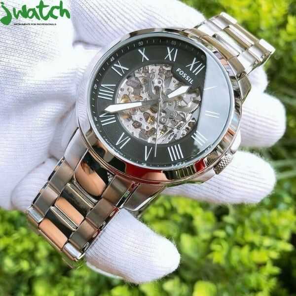 ĐỒNG HỒ NAM FOSSIL AUTOMATIC SKELETON ME3103 DÂY KIM LOẠI