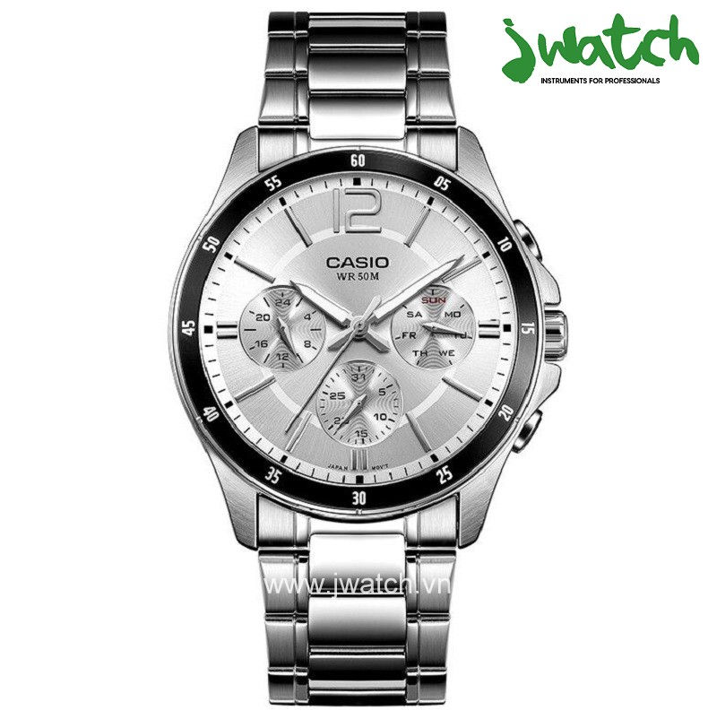 ĐỒNG HỒ CASIO WR 50M MTP-1374D-7AVDF DÂY KIM LOẠI