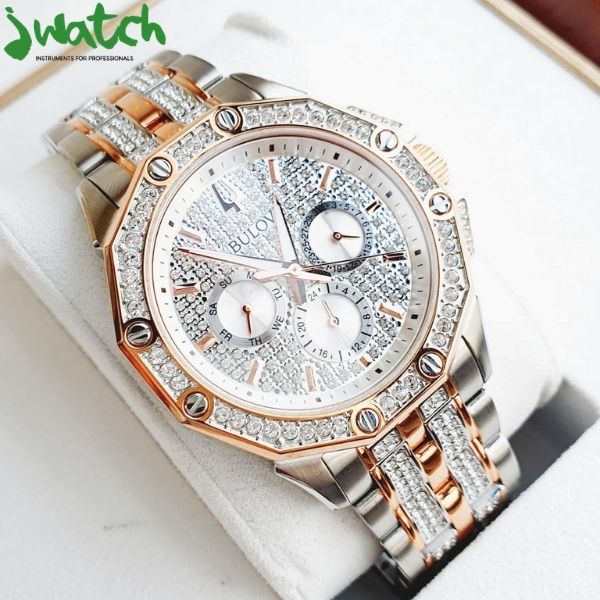 ĐỒNG HỒ NAM BULOVA QUARTZ 98C133 DÂY KIM LOẠI