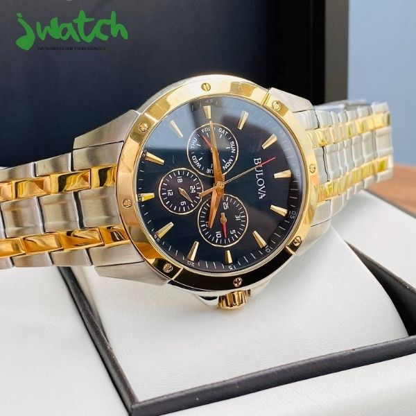 ĐỒNG HỒ NAM BULOVA QUARTZ CHRONOGRAPH 98C120 DÂY KIM LOẠI