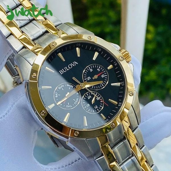 ĐỒNG HỒ NAM BULOVA QUARTZ CHRONOGRAPH 98C120 DÂY KIM LOẠI