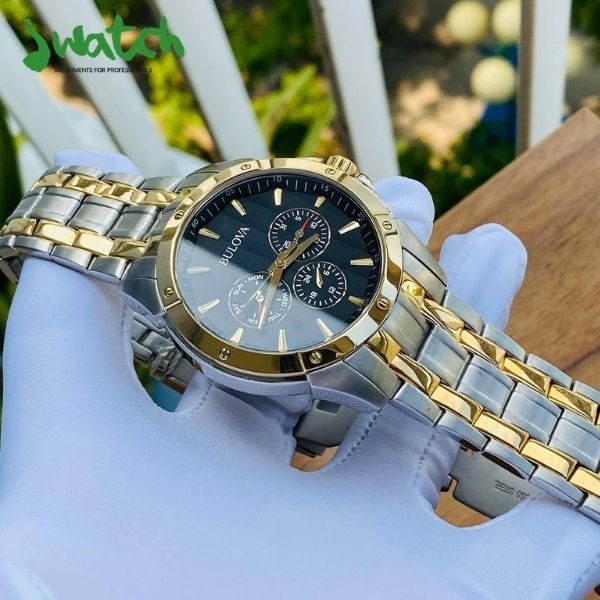 ĐỒNG HỒ NAM BULOVA QUARTZ CHRONOGRAPH 98C120 DÂY KIM LOẠI