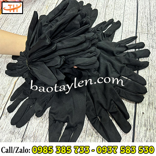 Găng tay đen chất cotton mềm mại sỉ rẻ