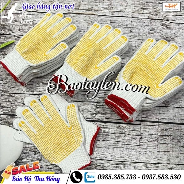 Găng tay len hạt nhựa 85g giá rẻ giao hàng nhanh