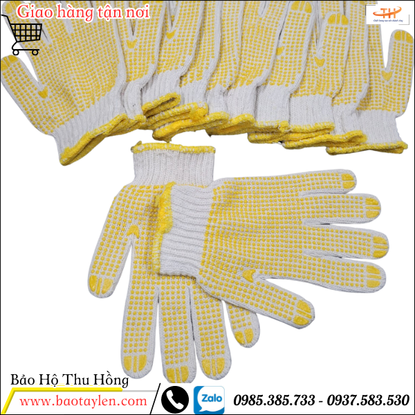 Găng tay len có hạt nhựa 70g giá rẻ tại xưởng