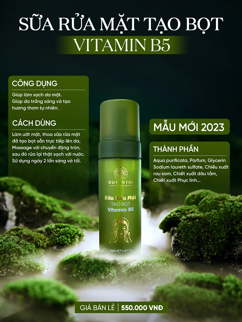 SỮA RỬA MẶT TẠO BỌT VITAMIN B5 - 150ML