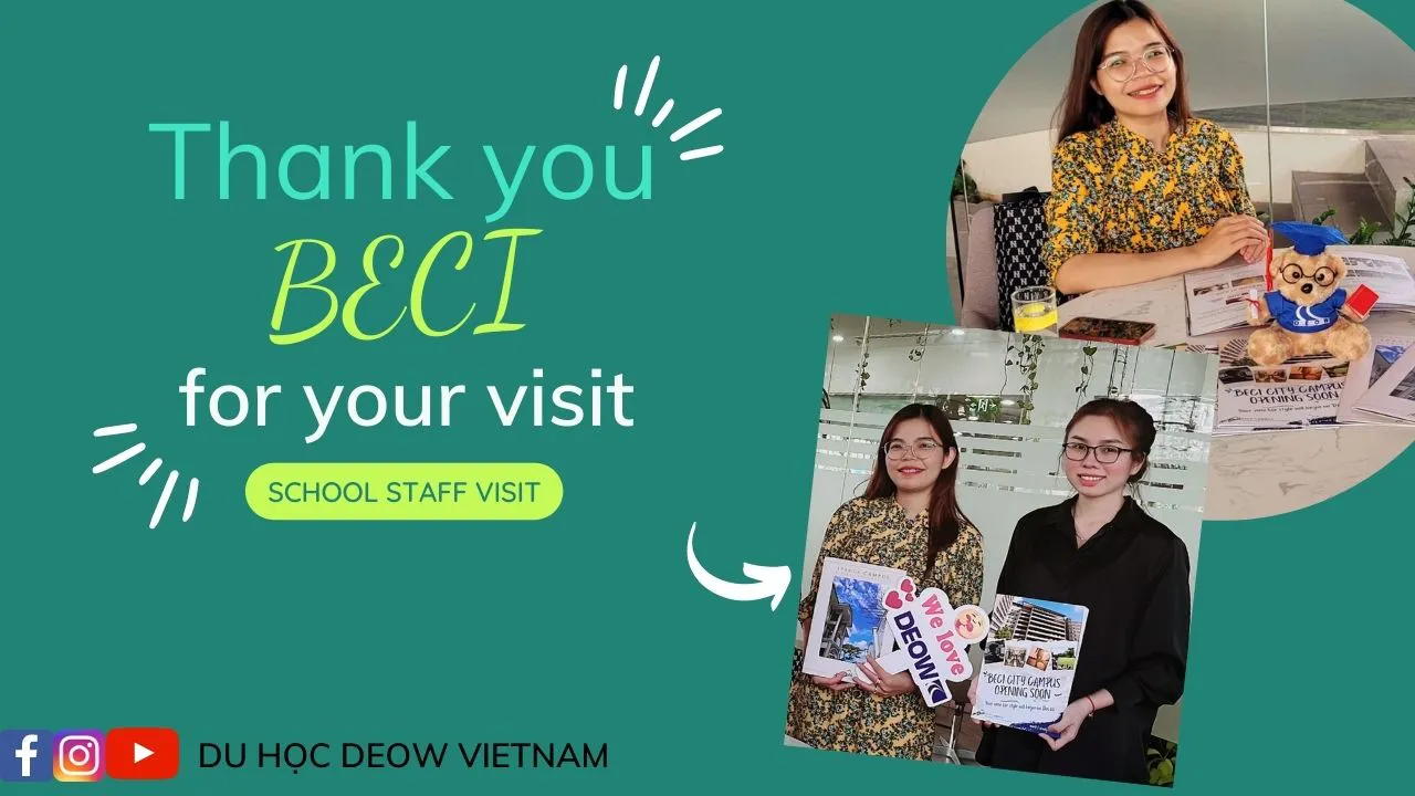 Trường Anh ngữ BECI thăm văn phòng Du học DEOW Vietnam