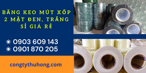 Băng keo mút xốp 2 mặt đen, trắng sỉ giá rẻ