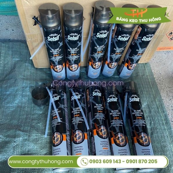 Keo bọt chống cháy Selsil B1 Fire Resistant Foam 750ml giá tốt chính hãng.