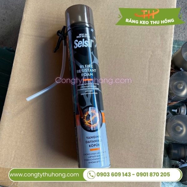 Keo bọt chống cháy Selsil B1 Fire Resistant Foam 750ml giá tốt chính hãng.