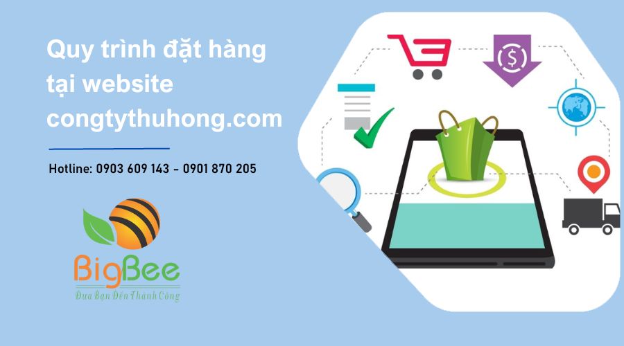 Quy trình đặt hàng tại website congtythuhong.com đơn giản