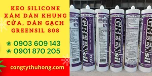 Keo silicone xám dán khung cửa, dán gạch Greensil 808