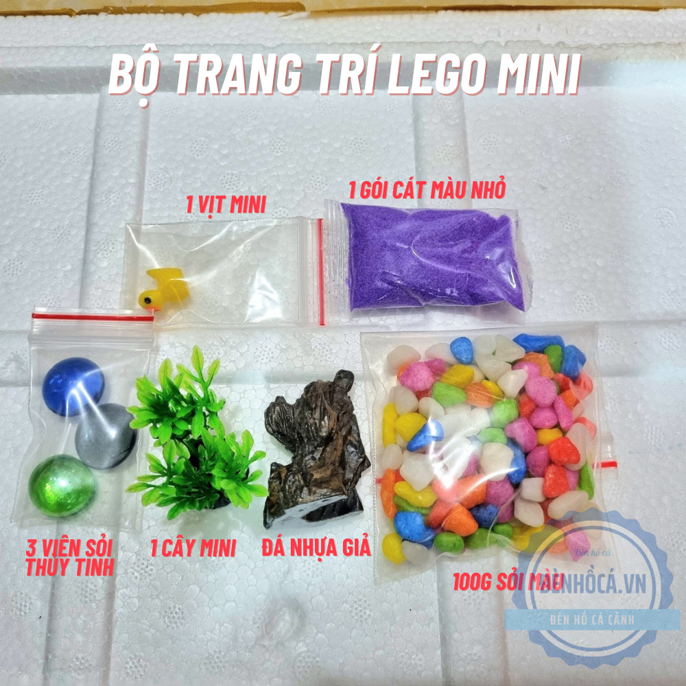 Bộ Trang trí LEGO dành cho bể cá mini kích thước 15cm trở lại