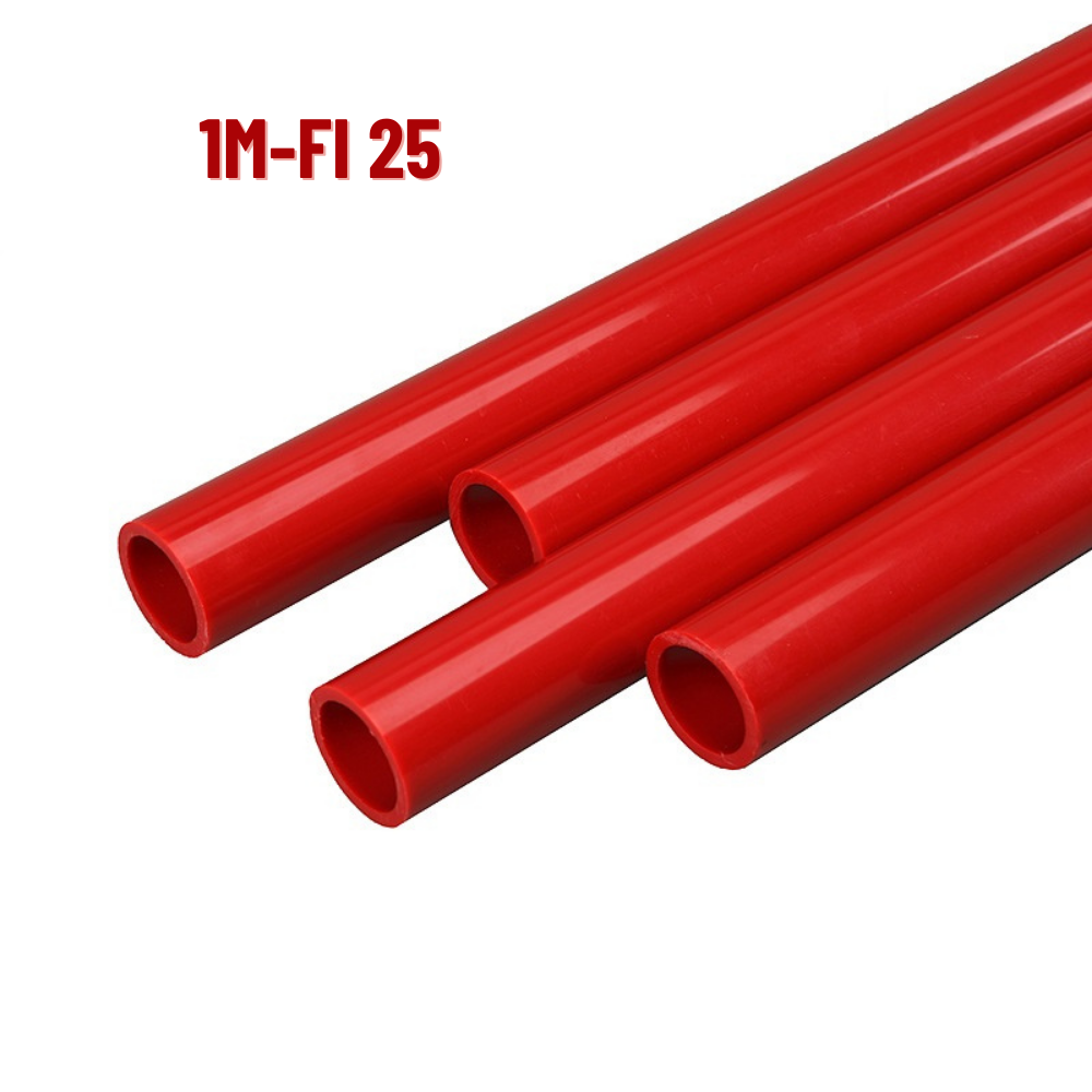 Ống Nhựa Bể Cá Phi 25mm Dành Cho Bể Cá Màu Đỏ - Màu Cam DÀI 1m