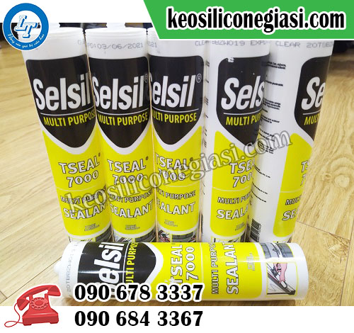 KEO DÁN NHÔM KÍNH, GẠCH SILICONE SELSIL TSEAL 7000