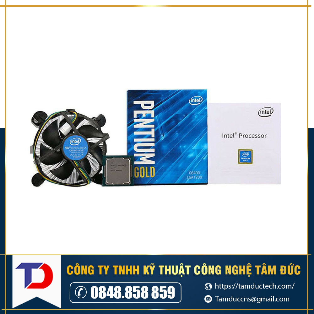 CPU Intel Pentium G6400 + Quạt - Tâm Đức