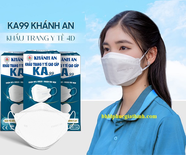Khẩu trang y tế 4D 4 lớp KA99 Khánh An lọc khuẩn 99%