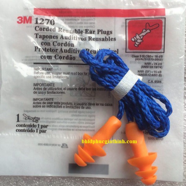 Nút tai giảm ồn Silicon 3 tầng 3M 1270 chính hãng