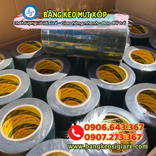 Băng dính xốp 2 mặt nhiều màu giá sỉ
