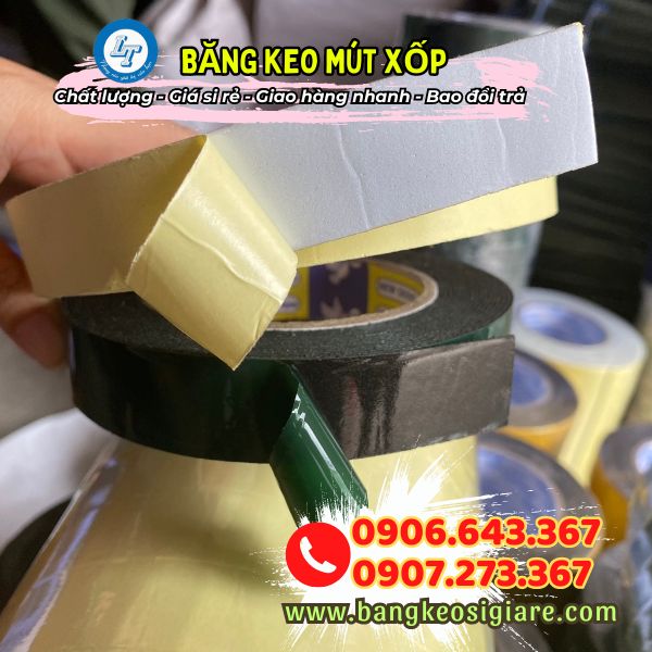 Băng dính xốp 2 mặt nhiều màu giá sỉ