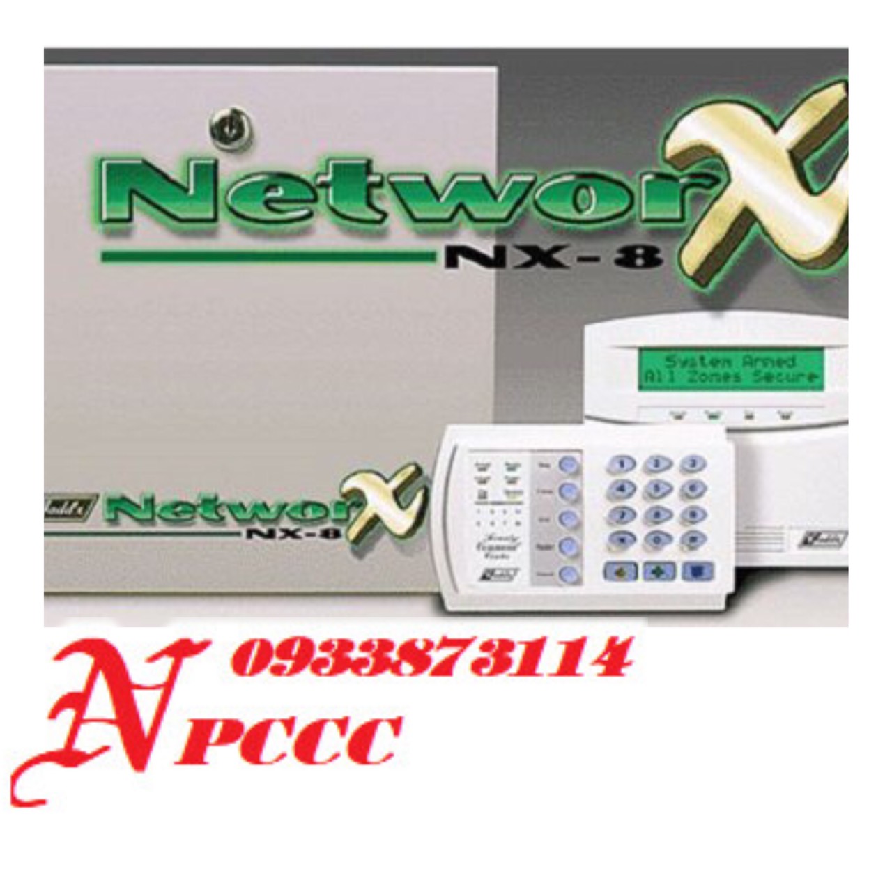 Networx-NX-8 Trung Tâm Báo Cháy Báo Trộm 8 Zone, Bao Gồm Bàn Phím, Bình Acquy
