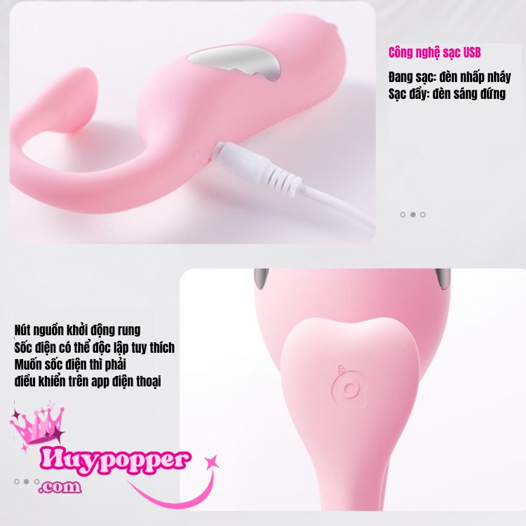 Trứng Rung Điều Khiển Từ Xa Sốc Điện Mizz Zee