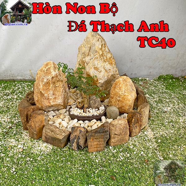 Tiểu cảnh hòn non bộ đá thạch anh giúp quy nạp tiền tài và danh vọng TC40