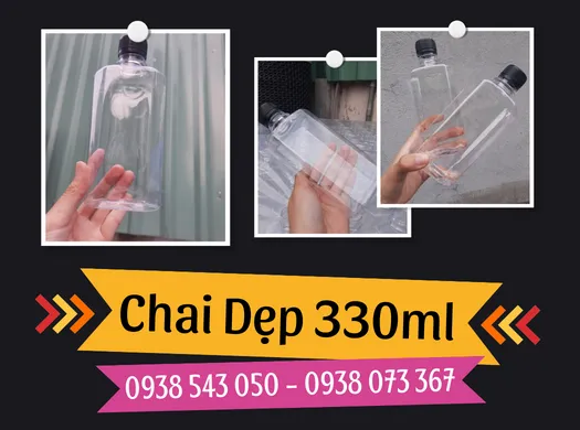 CHAI NHỰA DẸP 330ML giá sỉ tại TP.HCM