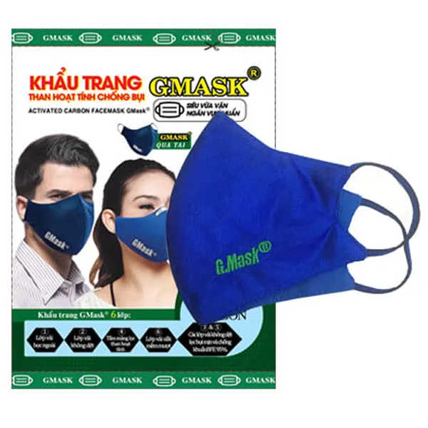 Khẩu Trang Vải Than Hoạt Tính GMask Đeo Tai - An Toàn Việt