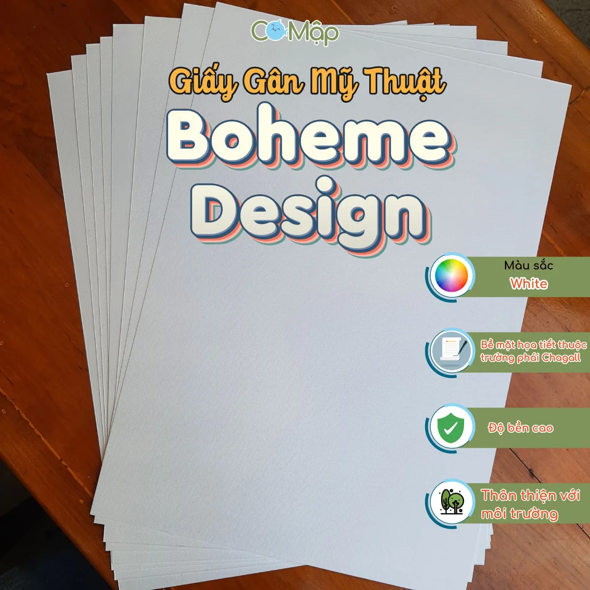 In giấy mỹ thuật Boheme Design - Họa tiết tinh tế cho sản phẩm cao cấp