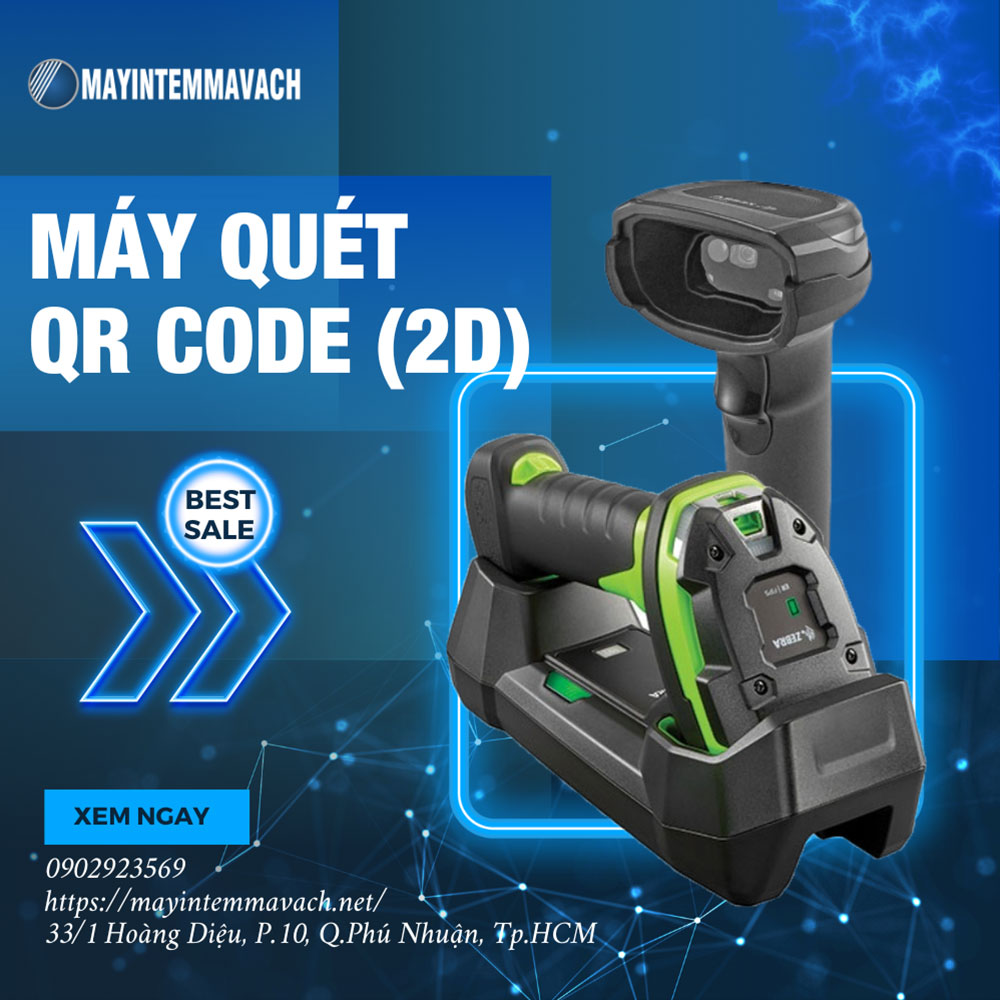 Máy quét mã vạch QR code (2D) nhập khẩu chính hãng giá tốt