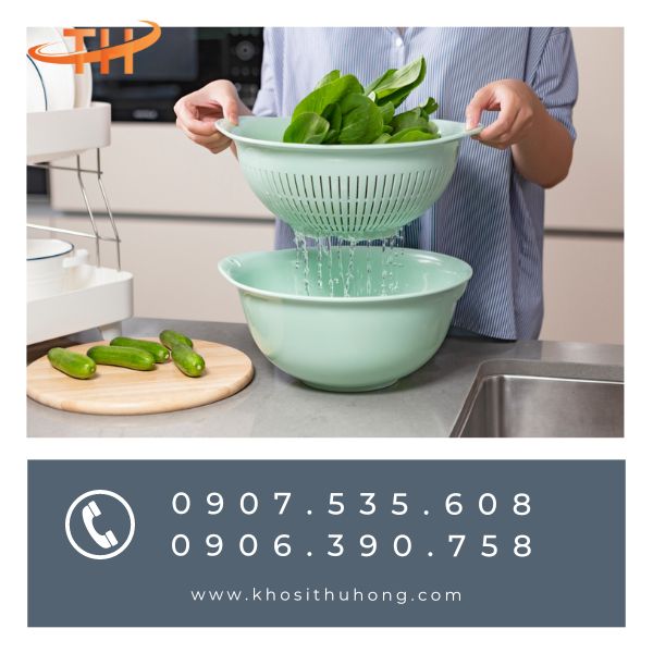 Bộ thau rổ nhựa giá sỉ rẻ hàng đẹp tốt