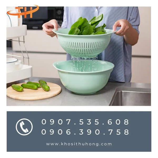 Bộ thau rổ nhựa giá sỉ rẻ hàng đẹp tốt