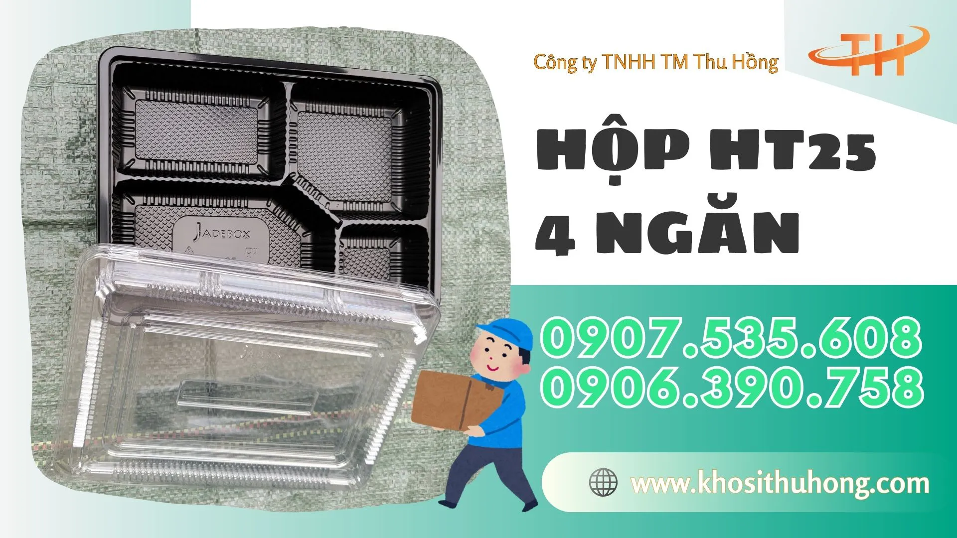 Cung cấp hộp nhựa HT25 4 ngăn dùng 1 lần giá tiết kiệm