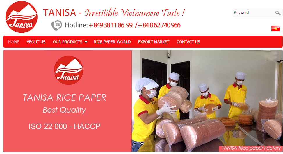 Tanisa – Vietnamese Rice Paper and Specialties Exporter